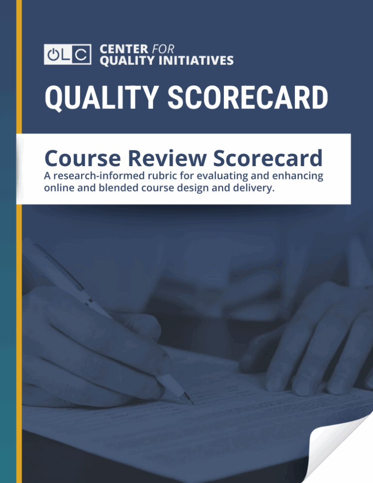Course Review Scorecard - Online Learning Consortium